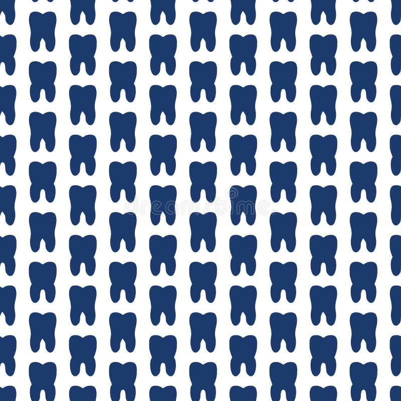 Blue Teeth or Tooth Dental Seamless Pattern Design Stock Vector ...