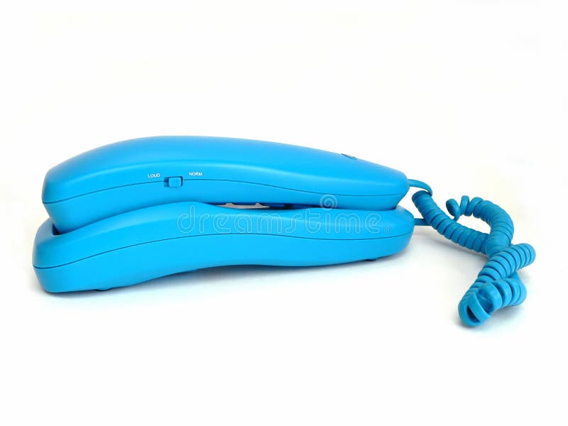 Blue Telephone stock photo. Image of office, caller, dial - 126224