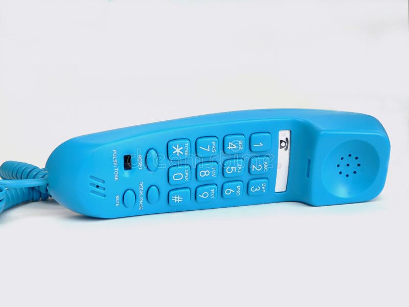 Blue Telephone stock image. Image of communicate, blue - 139897