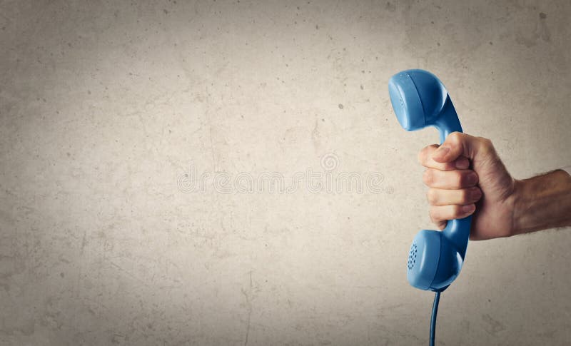 Blue Telephone stock image. Image of communicate, blue - 139897