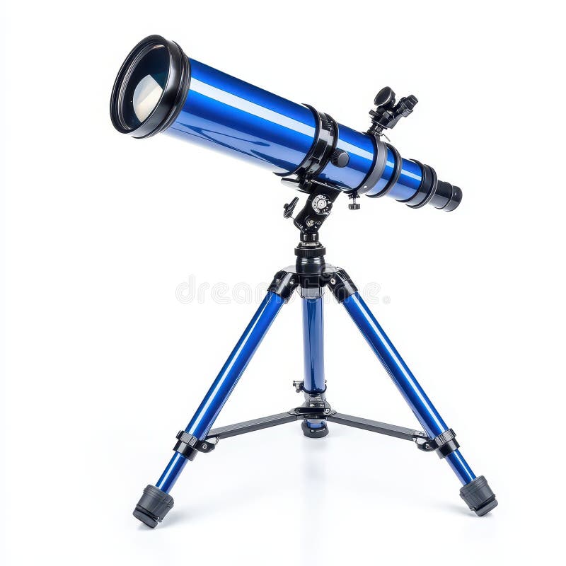 A Blue Telescope on a Tripod, Designed for Stargazing and Astronomical ...