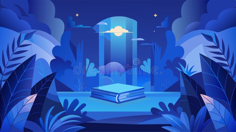 Blue Template Abstract Background with Light and Shadow for Book Stock ...