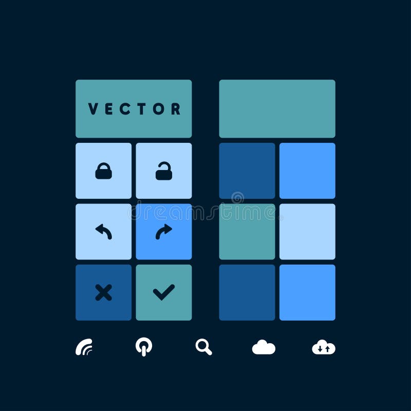 Blue Template stock vector. Illustration of media, button - 39138148