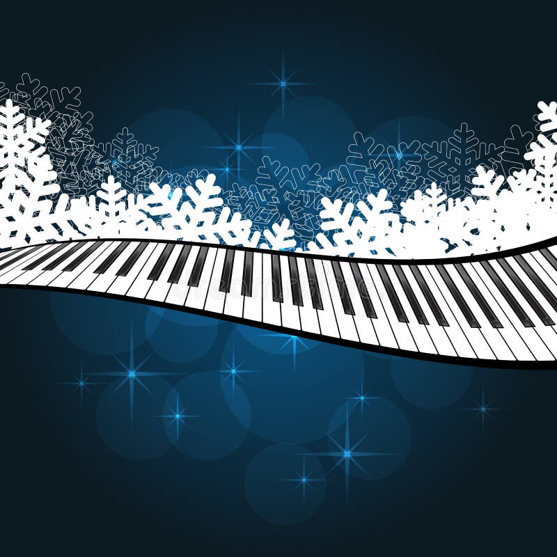 Blue template with piano stock vector. Illustration of color - 95667677