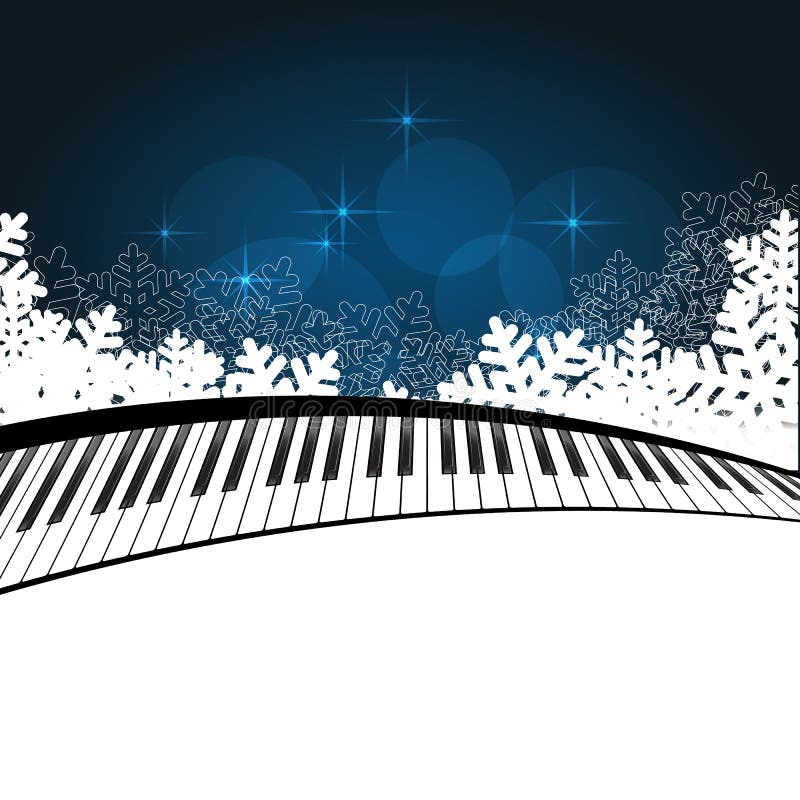 Blue template with piano stock vector. Illustration of color - 95667677