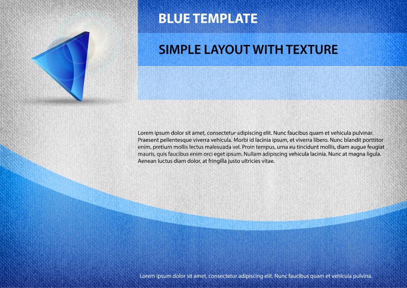Blue template stock vector. Illustration of element, card - 32342738