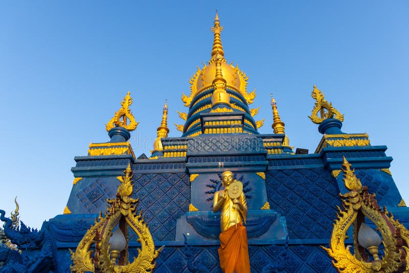 Blue Temple in Chiang Rai stock image. Image of temple - 354468581