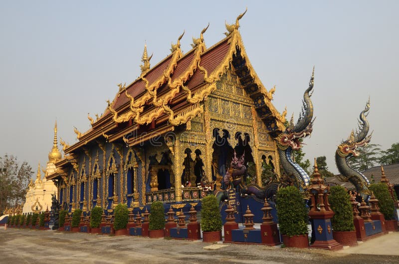 The blue temple stock photo. Image of tourism, thailand - 90080446