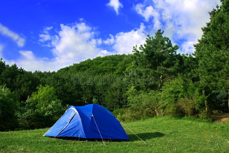 Blue tent stock image. Image of blue, remote, outdoors - 2546705