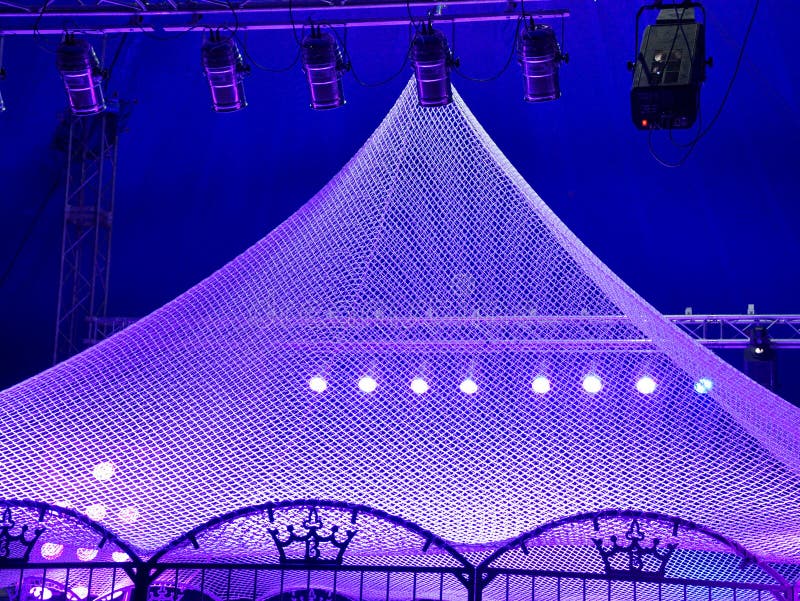 Reflector Lights on a Circus Ramp Stock Photo - Image of night, ramp ...