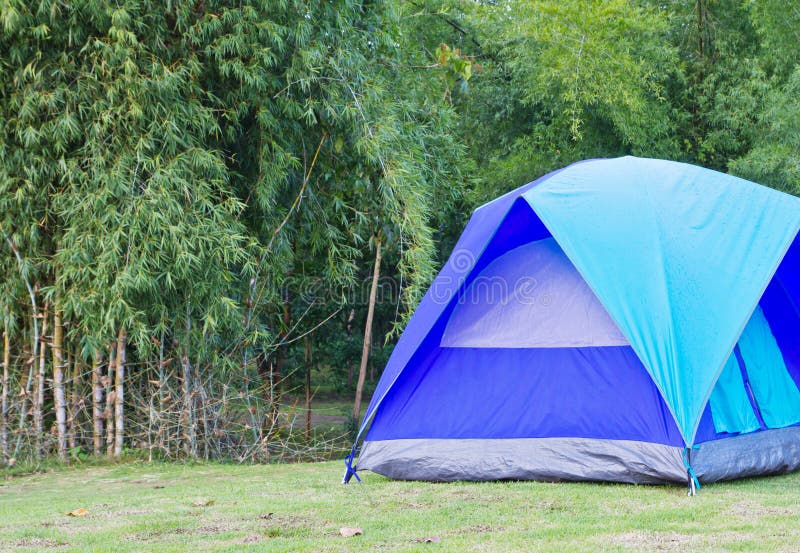 Blue tent stock image. Image of green, holidays, tent - 33700551