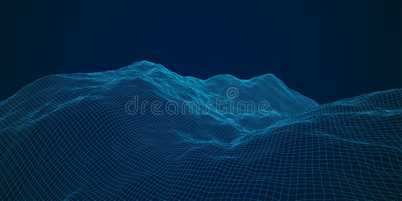 Blue Terrain stock vector. Illustration of blue, land - 153546669