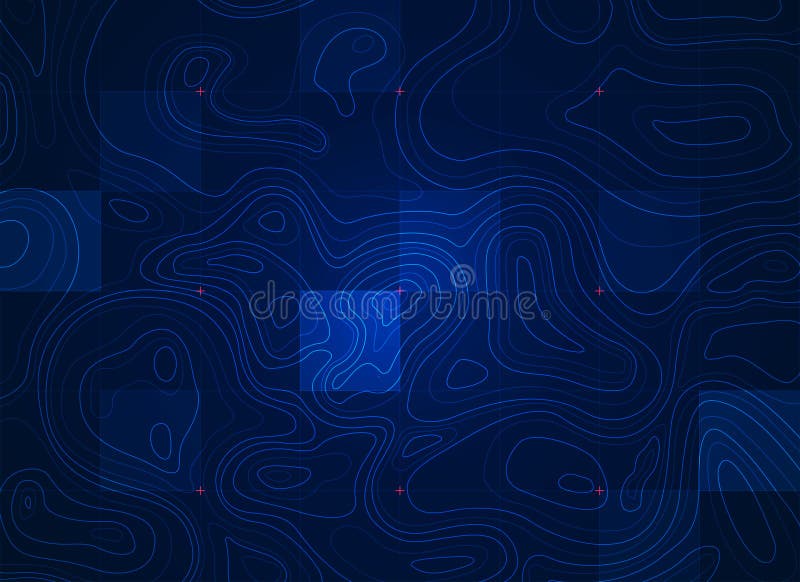 Blue terrain stock vector. Illustration of area, contour - 132070852