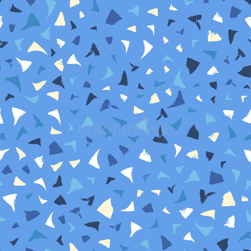 Blue terrazzo pattern stock vector. Illustration of vector - 268055241