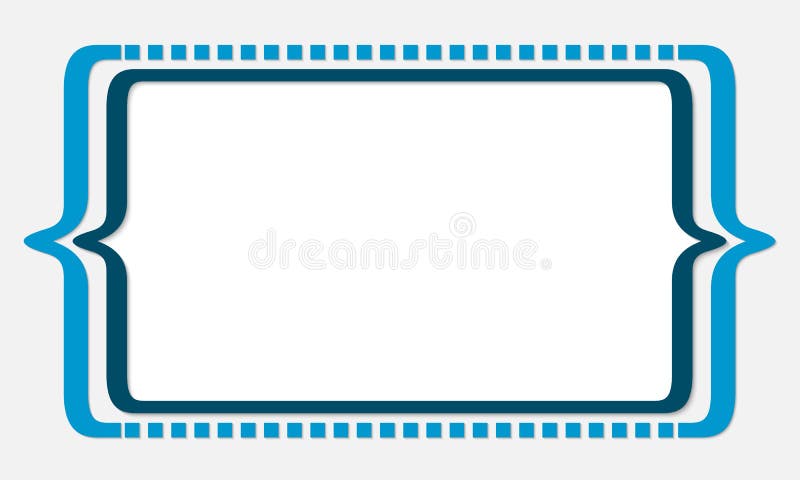 Blue text box stock vector. Illustration of vector, frame - 35565289