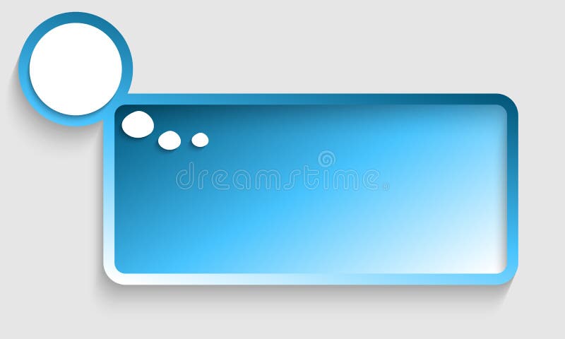 Blue text box stock vector. Illustration of shadow, border - 35565293