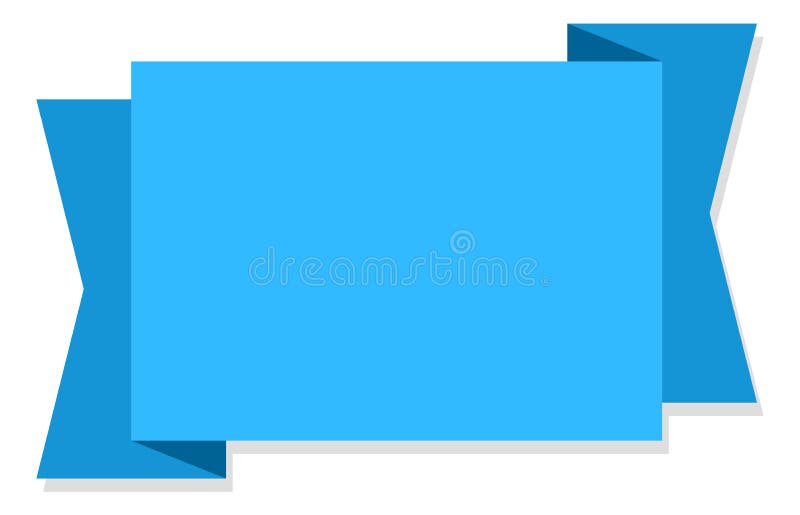 Blue Text Frame Template. Empty Ribbon Label Stock Vector ...