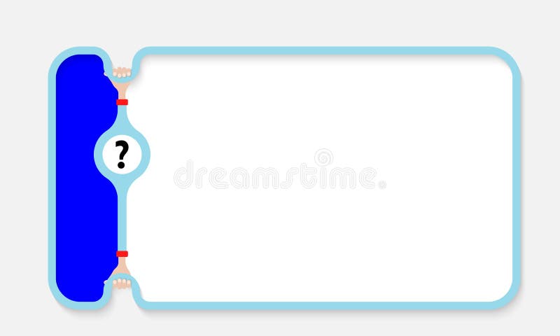 Blue Text Frame for Your Text and Question Mark. Stock Vector ...
