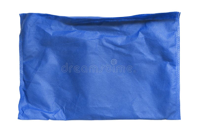 Blue Textile Packet Isolated Stock Photo - Image of isolated, empty ...