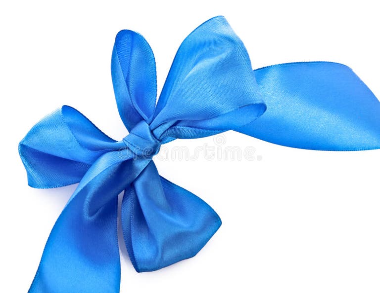 Blue Textile Ribbon Isolated Stock Photo - Image of cloth, fabric: 13869240