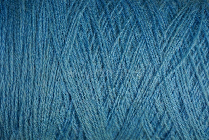 Blue Texture of a Hank of Thick Woolen Threads Stock Image - Image of ...