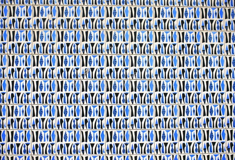 Blue Texture Tiles Pattern in a Wall Stock Image - Image of blue ...