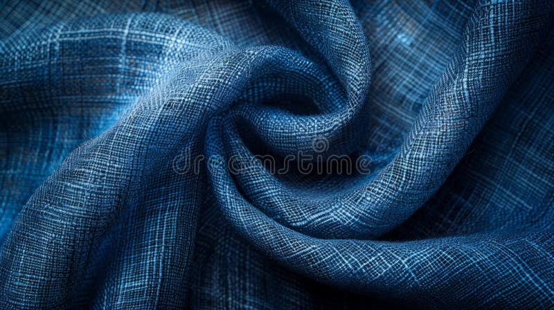 Blue Textured Fabric Textile Close Up in Soft Natural Lighting Stock ...