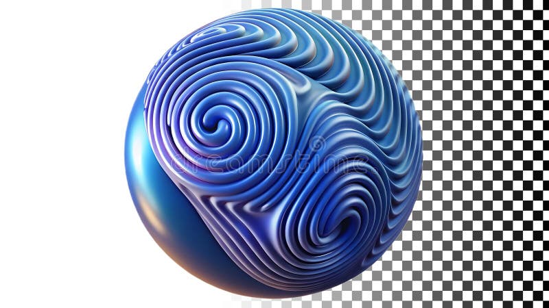 Blue Textured Sphere, Abstract Globe, Digital Ball, Modern Shape Png ...