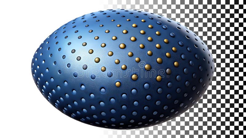 Blue Textured Sphere, Bumpy Surface Design, Abstract 3D Shape Png ...