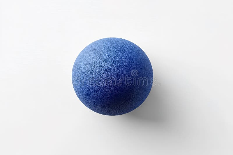 Blue Textured Sphere Placed on a Clean Surface Highlighting Minimal ...