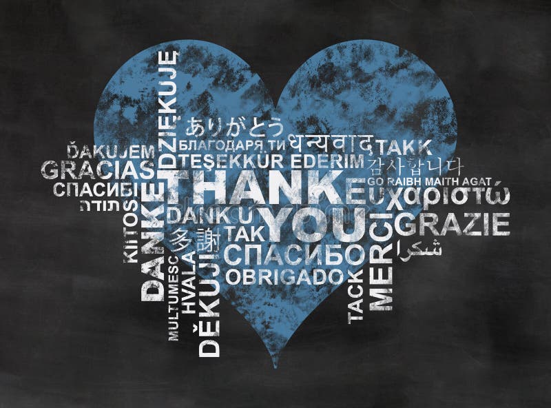 Thank You Languages Heart