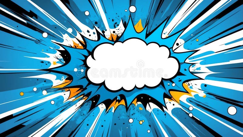 Blue Theme Exploding Pop Speech Bubble Bac Ai Generated Stock ...