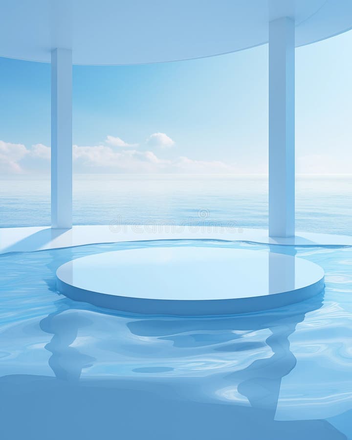 Blue Theme Showroom for Use As an Illustration for Advertising ...