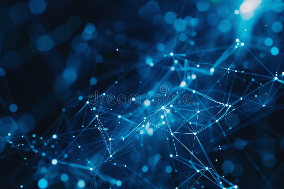 Interconnected Technology Nodes Wallpaper Stock Illustration ...