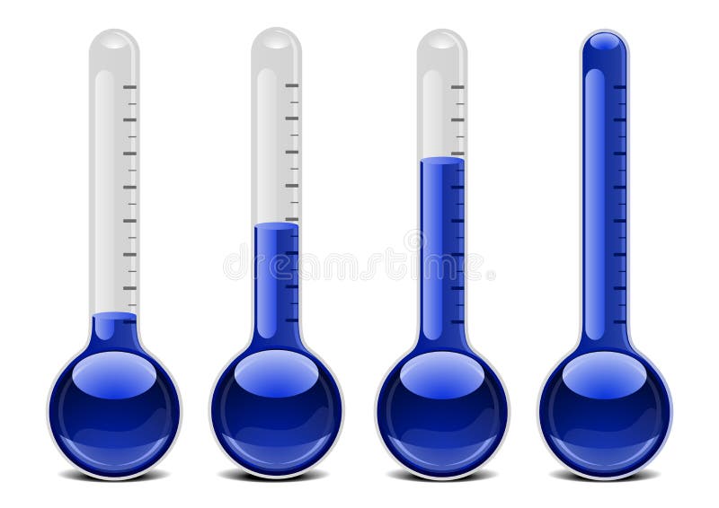 Red and blue thermometers stock vector. Illustration of cold - 103915417