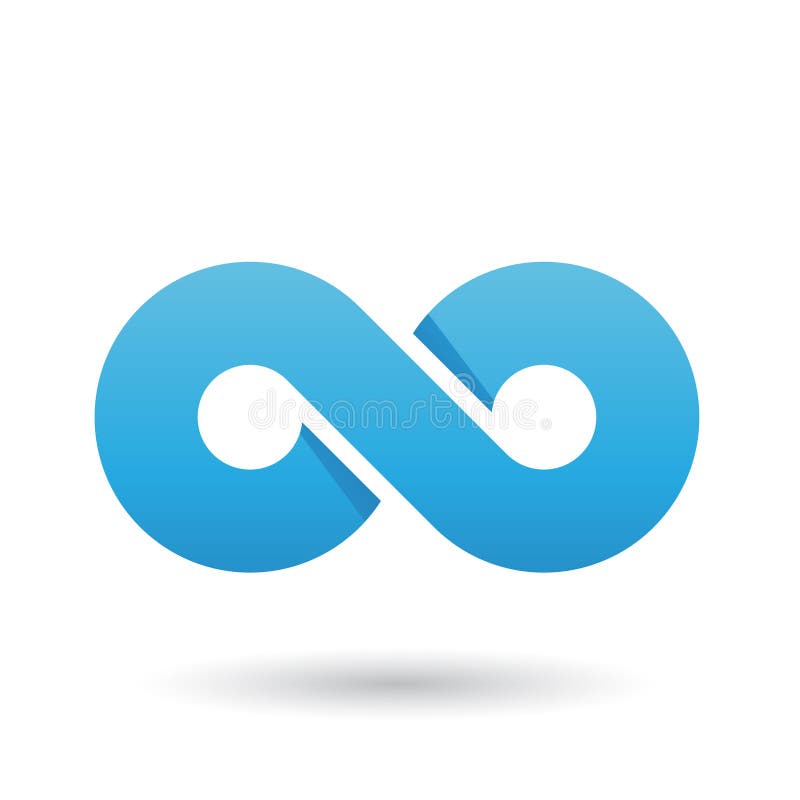 Blue Thick Infinity Symbol Vector Illustration Stock Vector ...