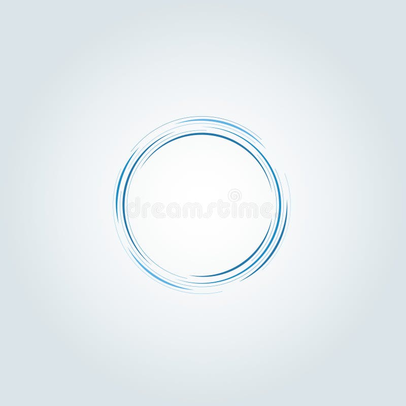 Blue Thick and Thin Circles Line with Background Stock Vector ...