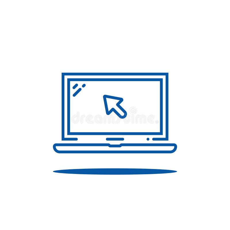 Blue Cursor Laptop Stock Illustrations – 881 Blue Cursor Laptop Stock ...