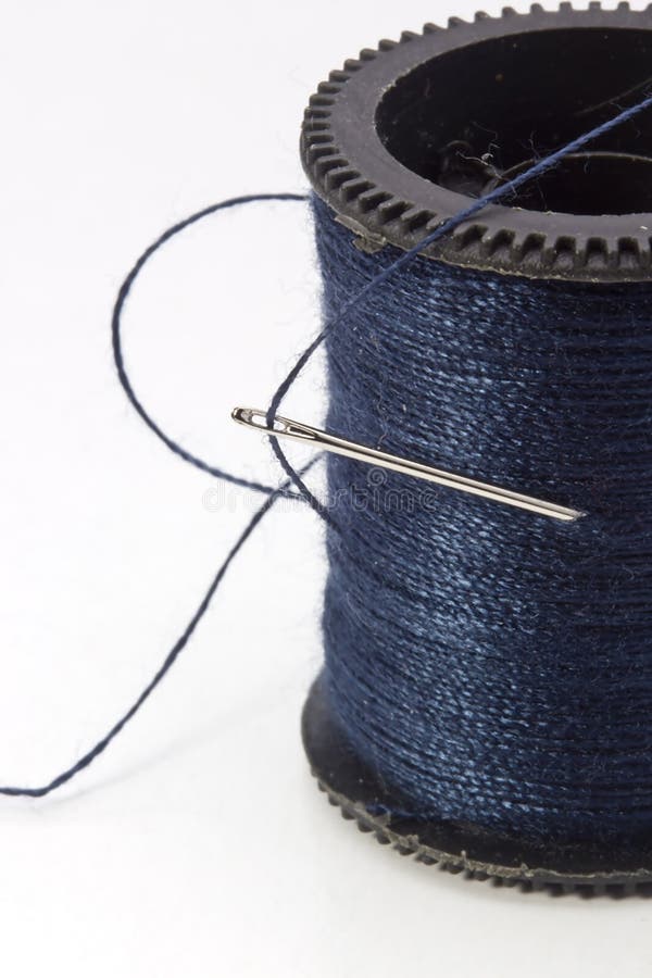 Blue Thread stock photo. Image of fabric, background - 24110020
