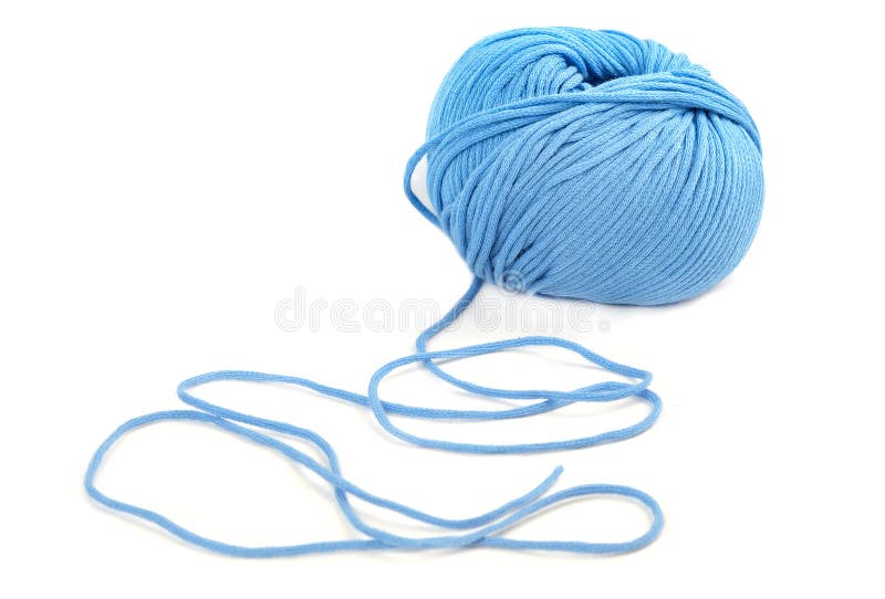 Blue thread for knitting stock photo. Image of texture - 142568712