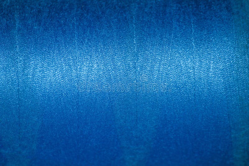 Blue Thread Texture. Close-up of the Thread Wound on a Spool Stock ...