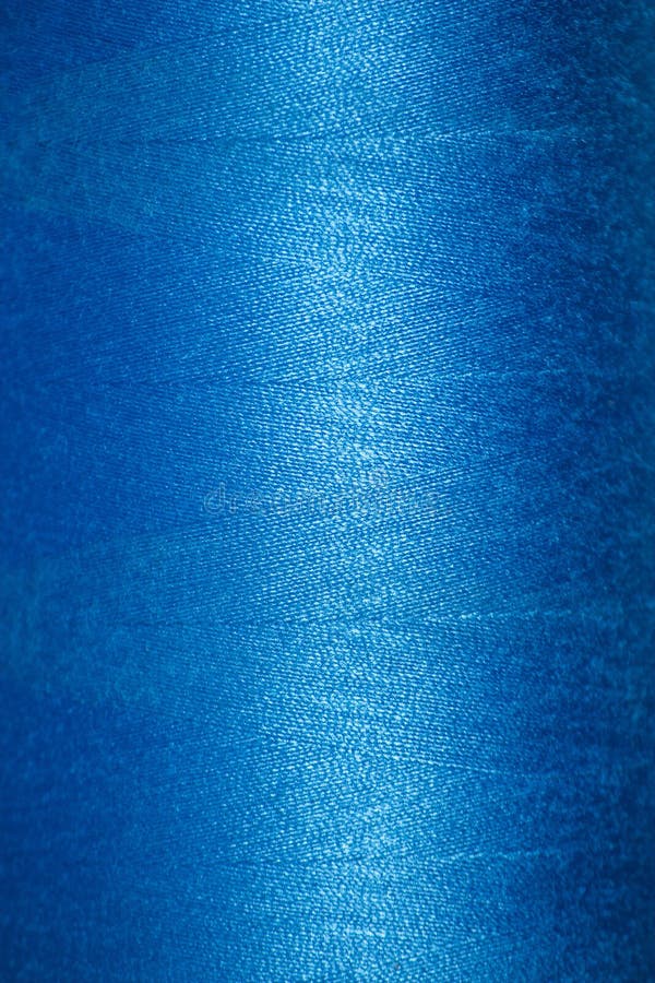 Blue Thread Texture. Close-up of the Thread Wound on a Spool Stock ...