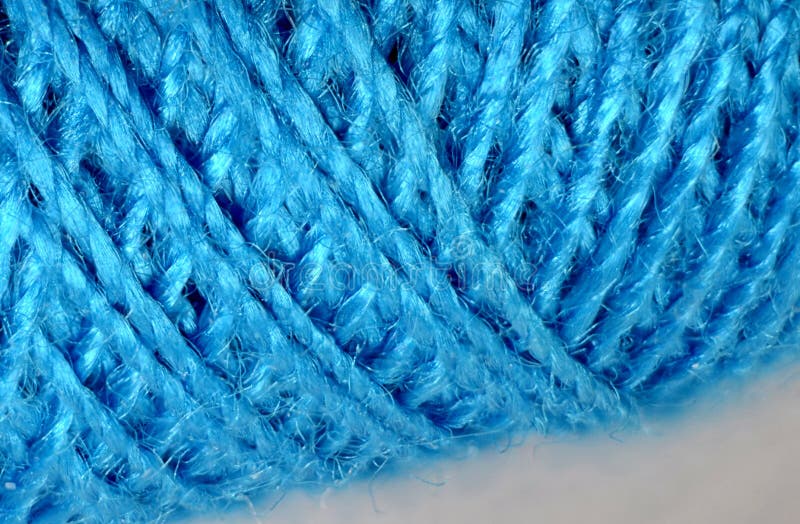 Blue Thread Going through Needle Eye Close-up Stock Photo - Image of ...