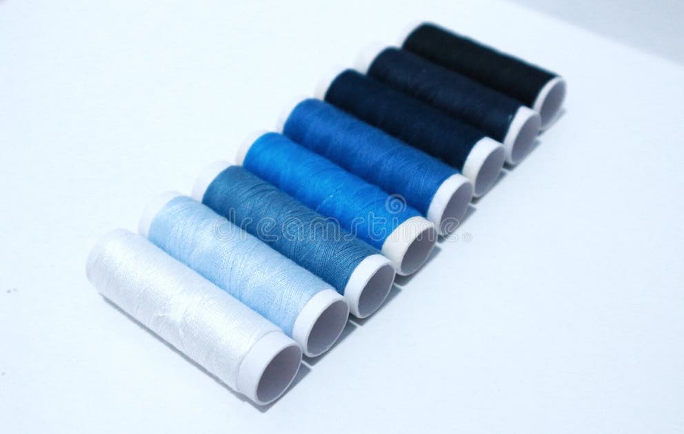 Blue threads stock photo. Image of blue, thread, threads - 222196016