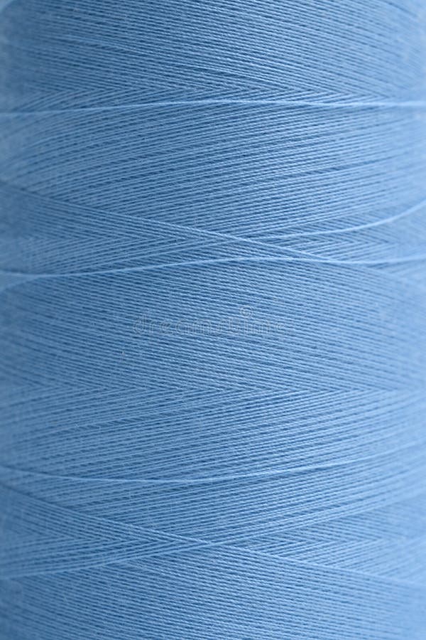 Blue Threads for Sewing Close-up, Texture Stock Image - Image of ...