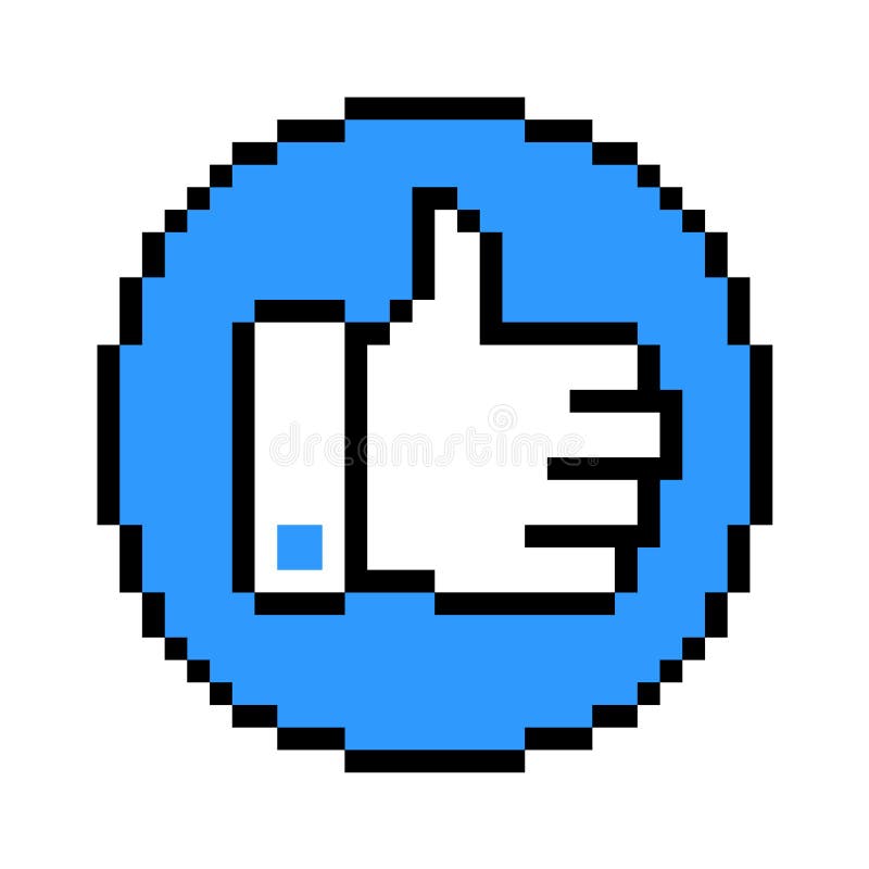 Blue thumb up emoticon stock vector. Illustration of button - 44427123