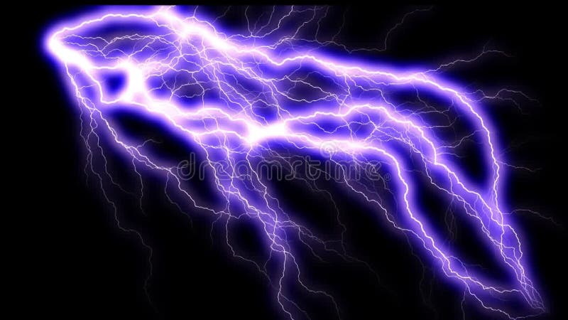 Blue Thunder Bolt Zap Animation Background Stock Footage - Video of ...