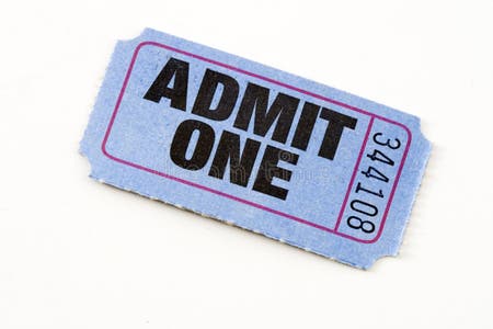 Blue ticket stock photo. Image of admittance, single, entry - 674450