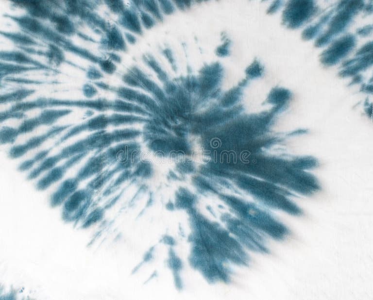 Blue Tie Dye Pattern on White Fabric Stock Image - Image of peace ...