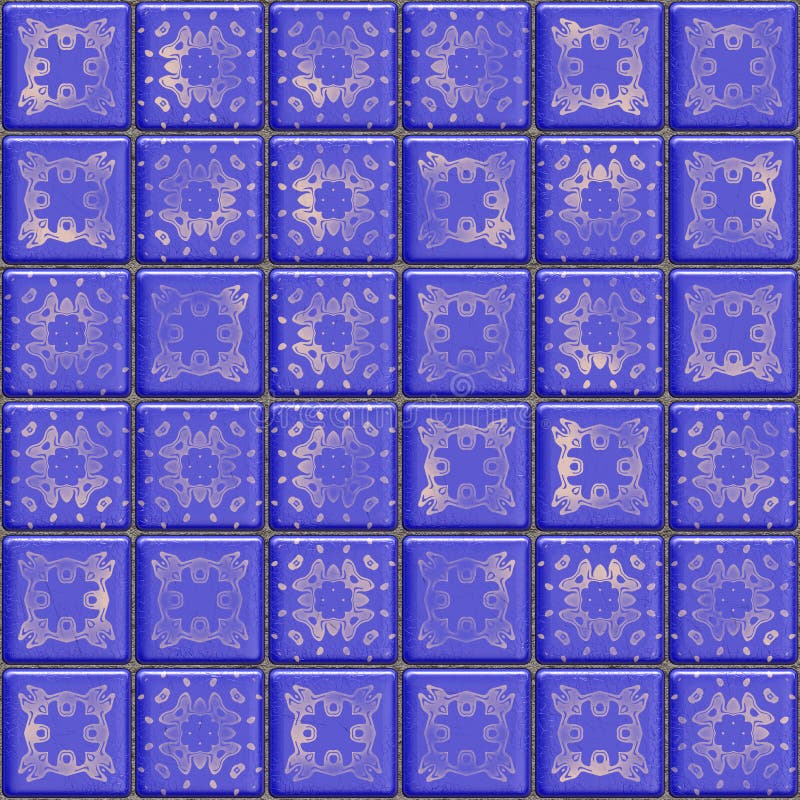Blue tile stock illustration. Illustration of pattern - 3867307